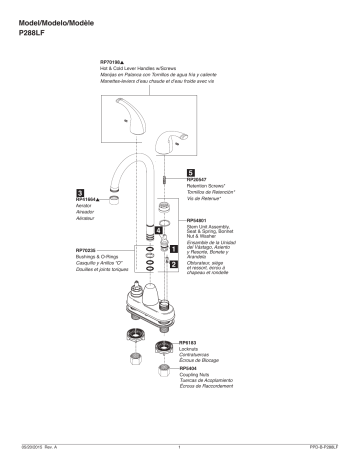 Peerless Apex 2-Handle Bar Faucet Information produit | Manualzz