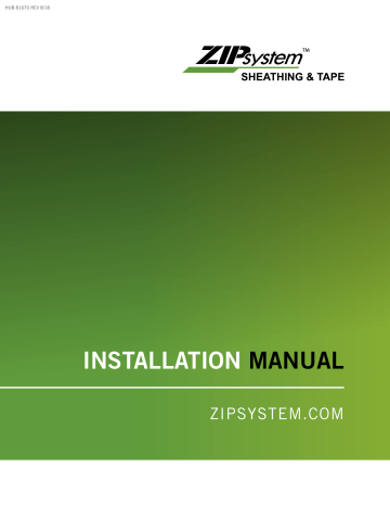 Huber 777198 7/16 in. 4 ft. x 8 ft. Zip OSB Wall Sheathing Instructions / Assembly | Manualzz