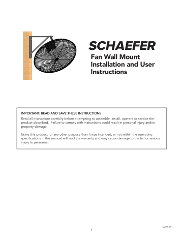 Schaefer TW24B-HD 24 in. Black Oscillating Wall Mounted Fan ...