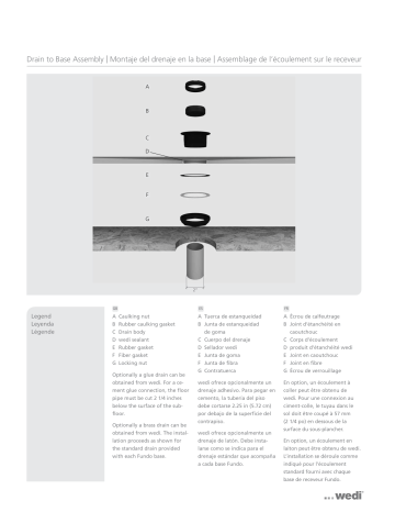 wedi Fundo Brass Drain Replacement Kit Guide d'installation | Manualzz