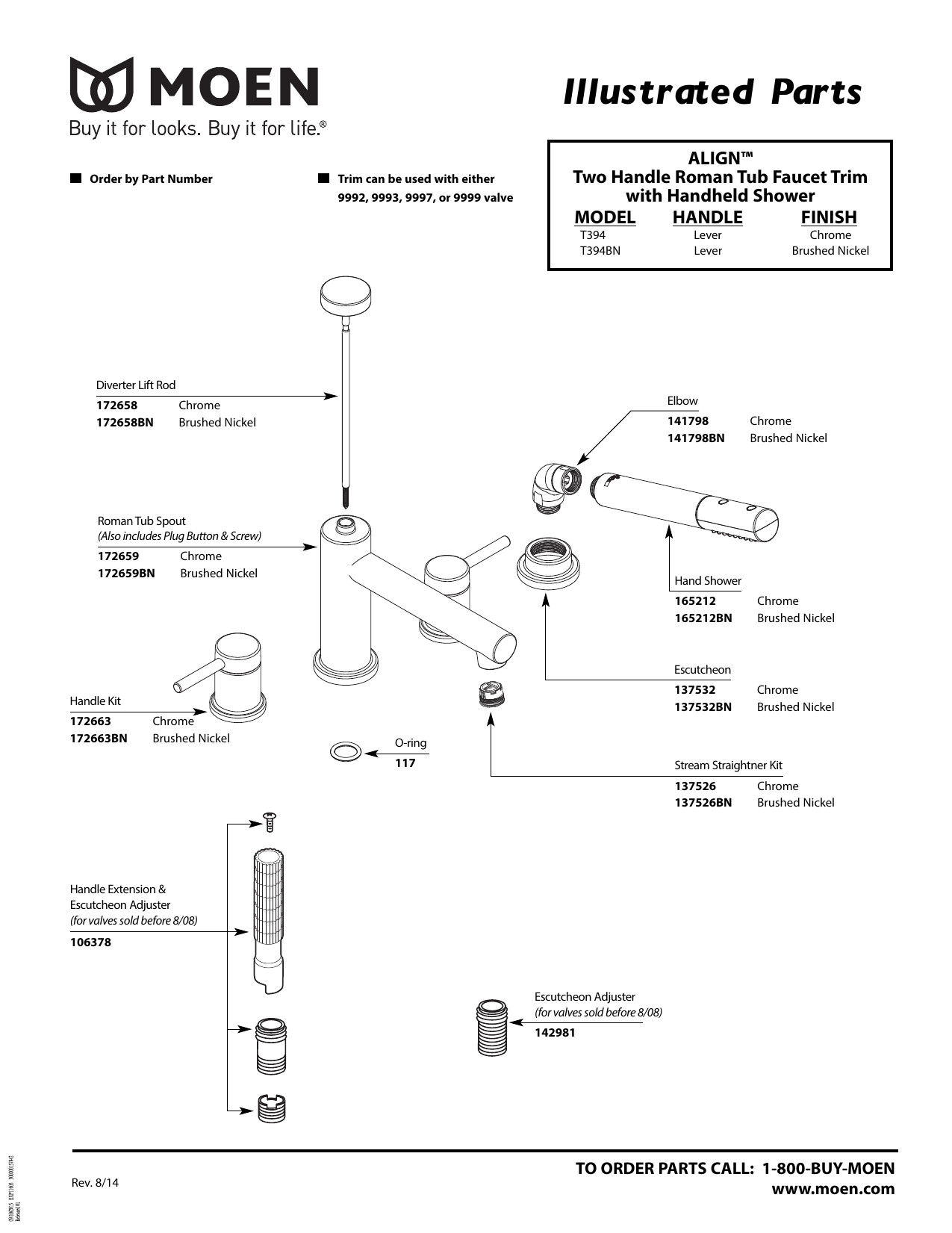 Moen Monticello Roman Tub Faucet Parts Breakdown | Reviewmotors.co