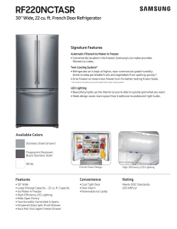 Samsung RF220NCTASR - Installation guide, Owner's manual, Specification ...