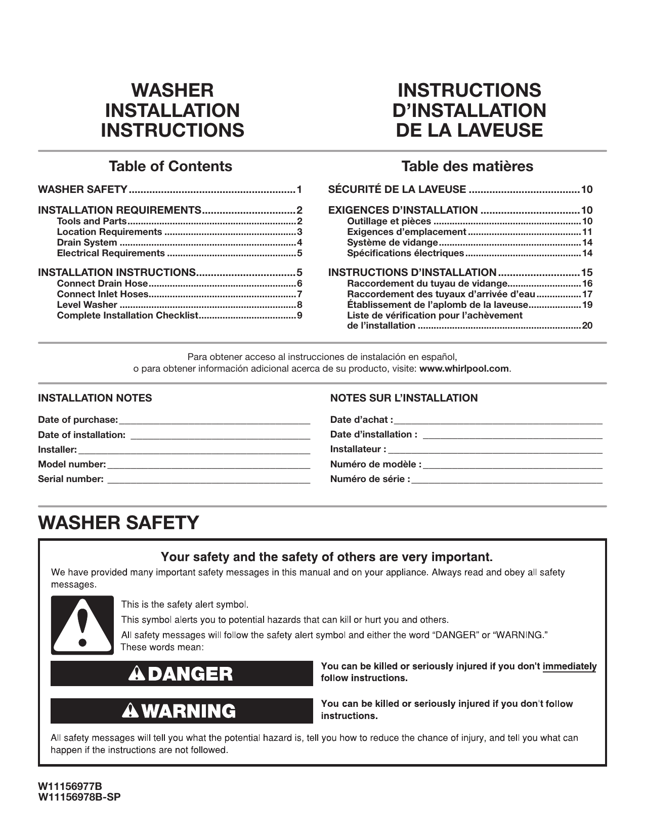 Maytag WFW6620HW, MHW6630HW, WFW5620HW, MHW6630HC, WFW6620HC ...