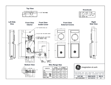 GE GE1LM502SS Metered RV Panel Specification | Manualzz