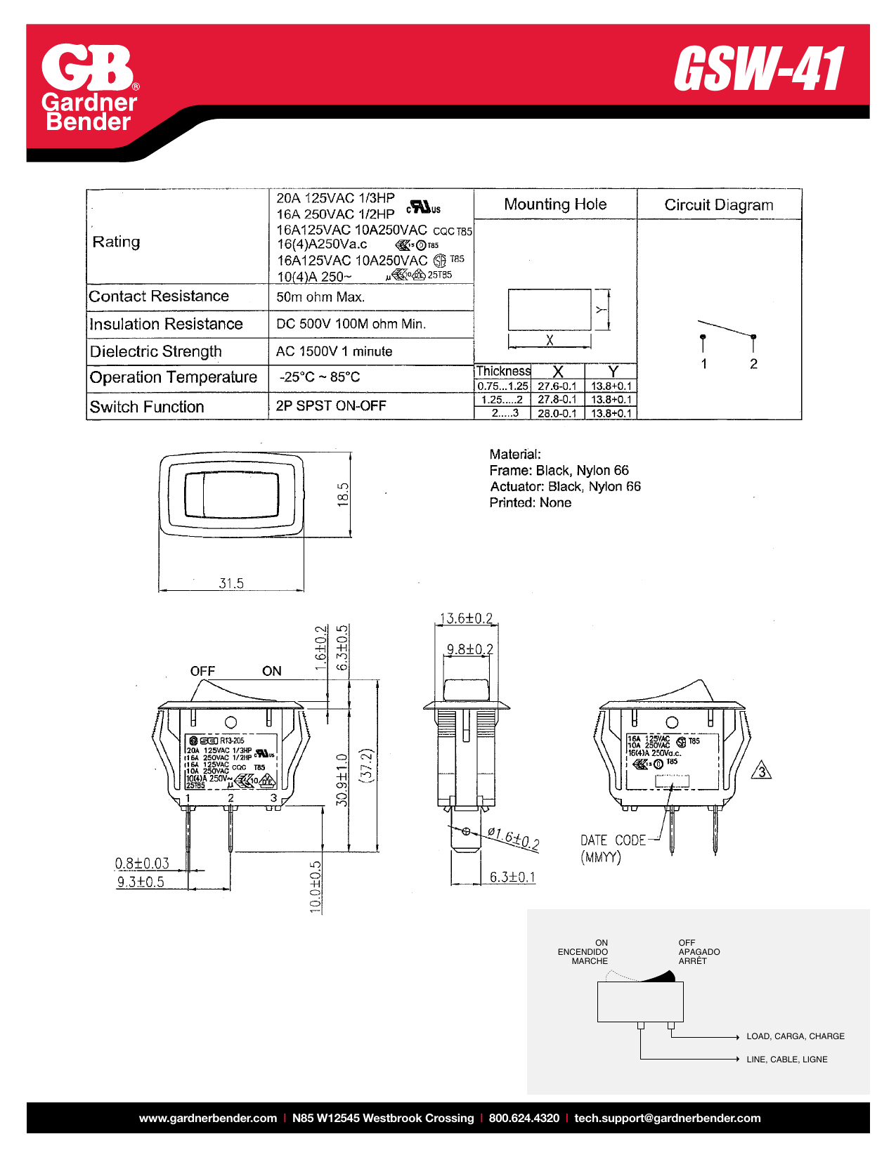 Gardner Bender Lighted Rocker Switch Wiring | Shelly Lighting