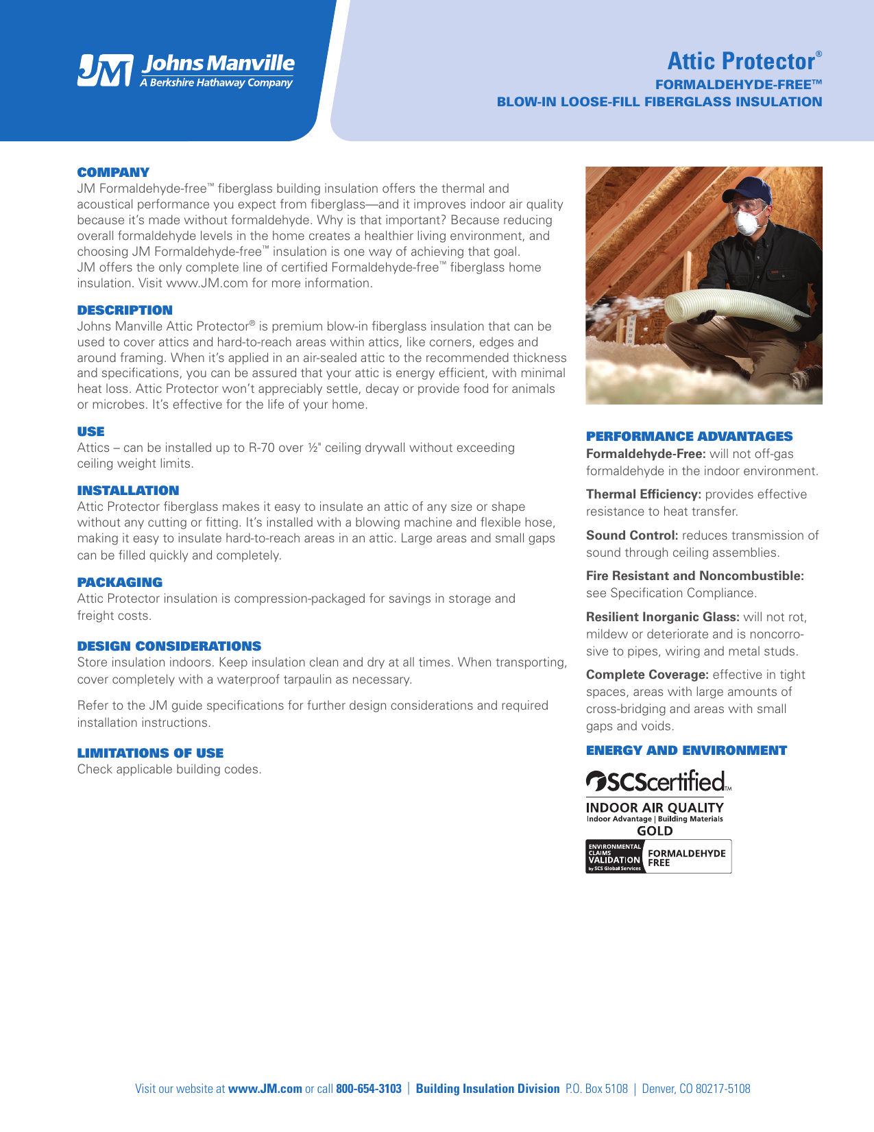 Johns Manville B785SW Specification | Manualzz