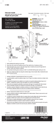 Prime-Line C 1064 Diecast Guide d'installation | Manualzz