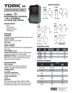 Tork E101B - Especificación, Guía de instalación, Instrucciones de operación, instruction manual ...