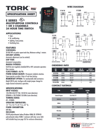 Tork E101B - Guía de instalación, Instrucciones, Especificación
