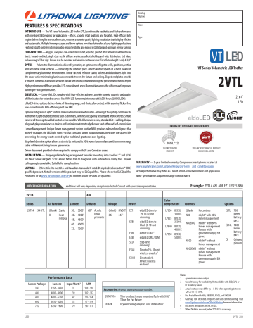 Lithonia Lighting 2VTL4 40L ADP EZ1 LP835 4 ft. Gloss White LED Architectural Troffer ...