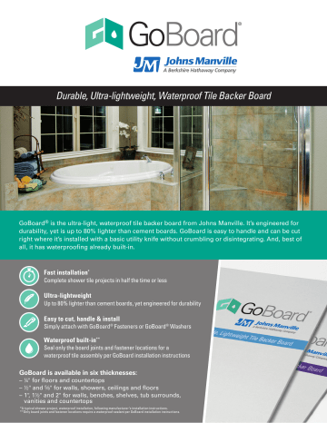 GoBoard 90017267 Johns Manville GoBoard 3 ft. x 5 ft. 1/2 in. Tile ...