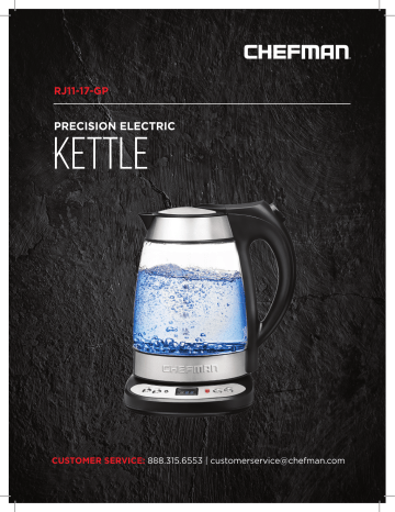 Chefman Precision Electric Kettle User Guide | Manualzz