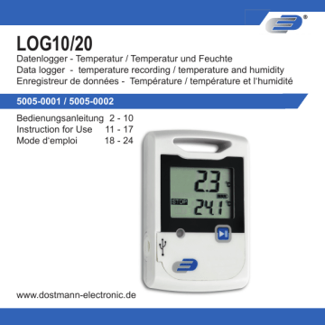 TFA Temperature Data Logger LOG10 Instruction for Use | Manualzz