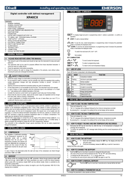 dixell XR40CX - El manual del propietario, Instrucciones de operación ...