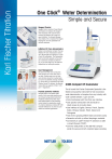 Mettler Toledo C30S Compact KF Coulometer Datasheet | Manualzz