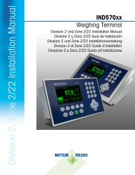 Mettler Toledo IND570 - User's Guide, Operating instructions ...