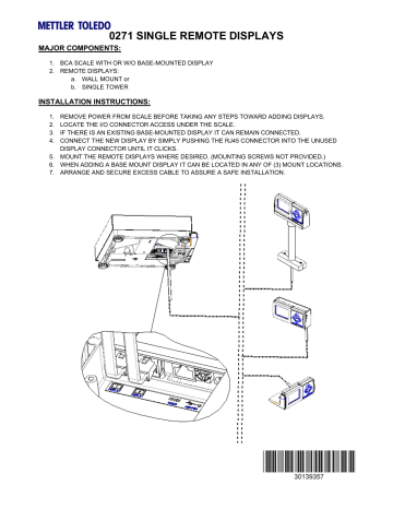Mettler Toledo SINGLE REMOTE DISPLAYS Installation Instruction | Manualzz