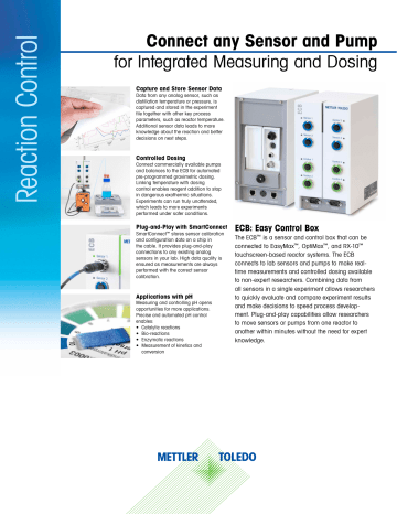 Mettler Toledo ECB: Easy Control Box Datasheet | Manualzz