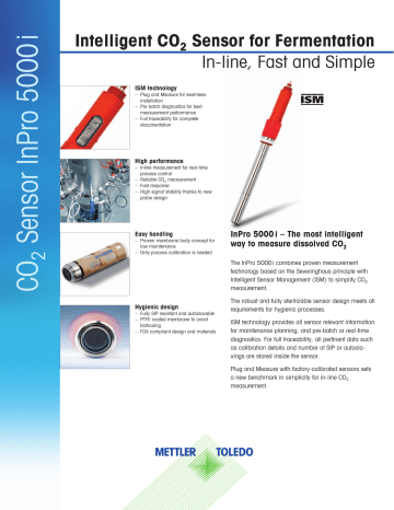 Mettler Toledo CO2 Sensor InPro 5000 i - Intelligent CO2 Datasheet ...