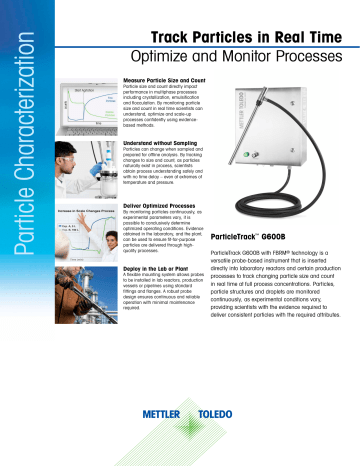 Mettler Toledo ParticleTrack G600B Datasheet | Manualzz
