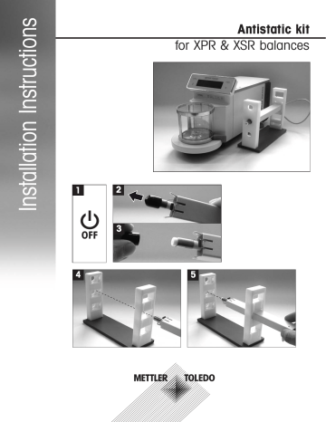 Mettler Toledo Antistatic kit for XPR & XSR balances Installation ...