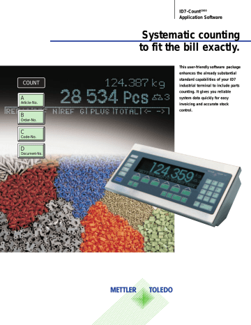 Mettler Toledo ID7-Count2000 Datasheet | Manualzz