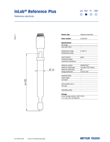 Mettler Toledo InLab Reference Plus Datasheet | Manualzz