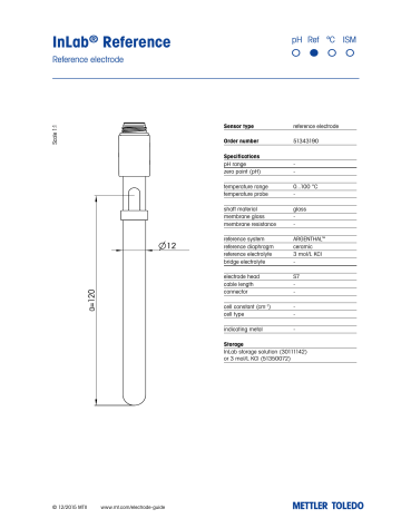 Mettler Toledo InLab Reference Datasheet | Manualzz