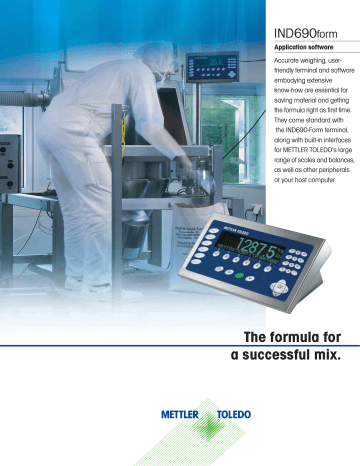 Mettler Toledo IND690form Datasheet | Manualzz