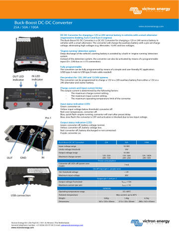 Victron Energy Buck-Boost DC/DC Converter 25A /50A / 100A Datasheet ...