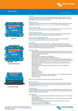 Victron energy Venus GX - Data Sheet, Owner's manual | manualzz.com