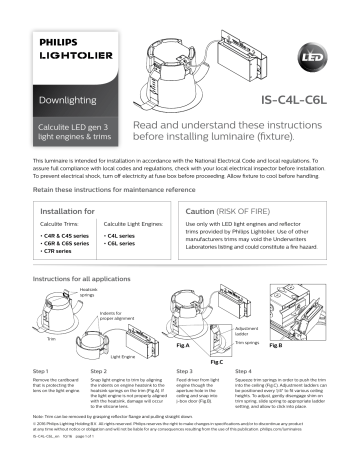 Lightolier Calculite LED 7" round gen 3 Install instructions | Manualzz
