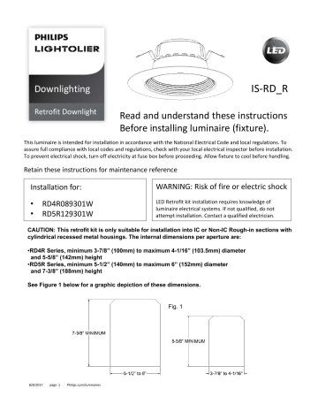 Lightolier Retrofit downlight Install instructions | Manualzz