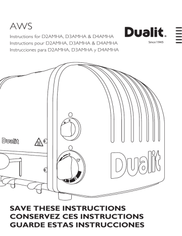 Dualit 6 Slice Classic Toaster Instruction manual | Manualzz