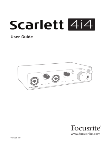 Focusrite Scarlett 4i4 3rd Gen User Guide | Manualzz