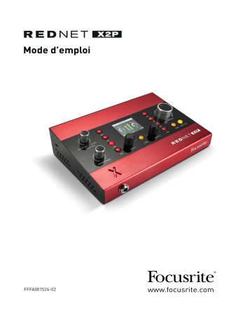 Focusrite Pro RedNet X2P Mode d'emploi | Manualzz