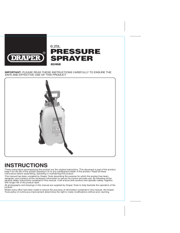 Draper Pressure Sprayer Instructions | Manualzz