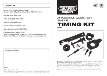 Draper Engine Timing Kit Instructions | Manualzz