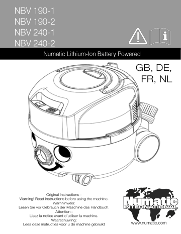 Numatic NBV240 Owner Instructions | Manualzz
