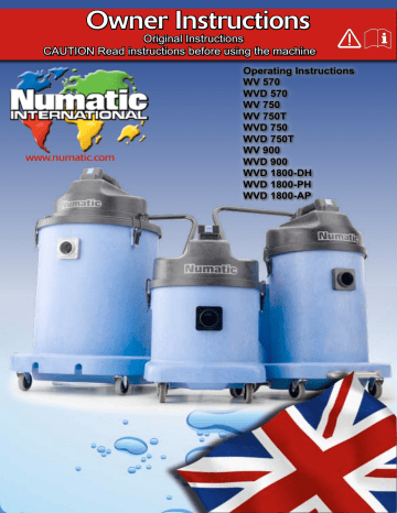 Numatic WVD900 Owner Instructions | Manualzz