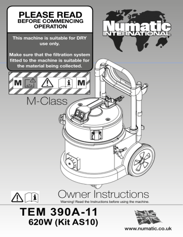 Numatic TEM390A Owner Instructions | Manualzz