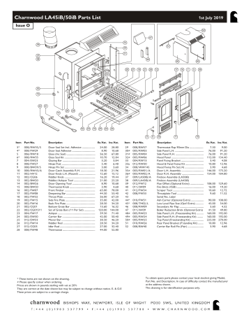 Charnwood LA Parts List | Manualzz