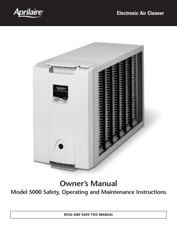 Aprilaire 5000 Air Purifier Owner Manual | Manualzz