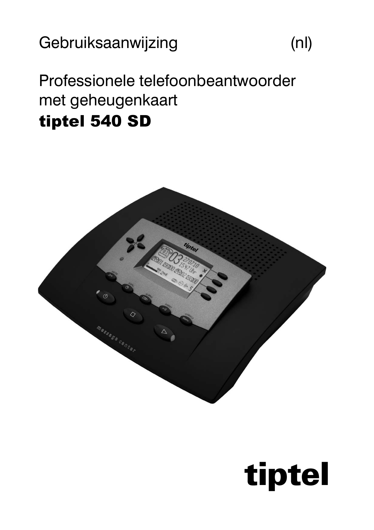 Tiptel 540 SD Handleiding | Manualzz