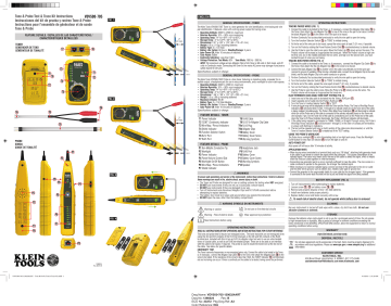 KLEIN TOOLS VDV500-705 Tone & Probe Test and Trace Kit Instruction ...