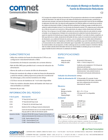 Comnet C2 Ficha de datos | Manualzz