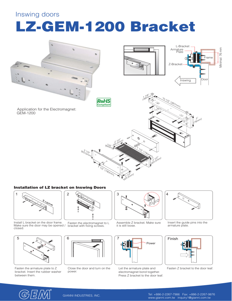Gianni Industries LZ-GEM-1200 Datasheet | Manualzz