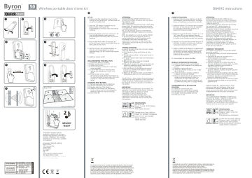 Byron 10.007.65 Wireless doorbell set DB401E Instructions Manual | Manualzz