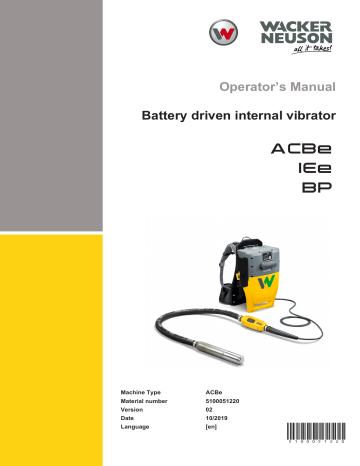 Wacker Neuson ACBe Portable Frequency Converter Operator's Manual ...