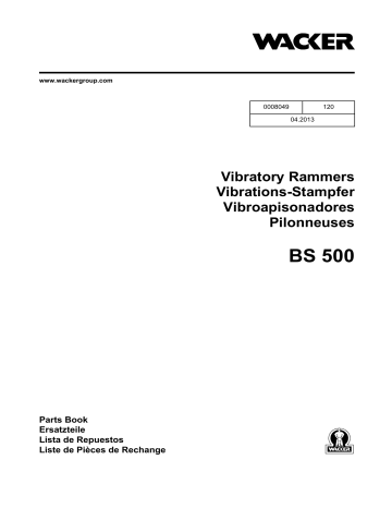 Wacker Neuson BS500 Parts Manual | Manualzz